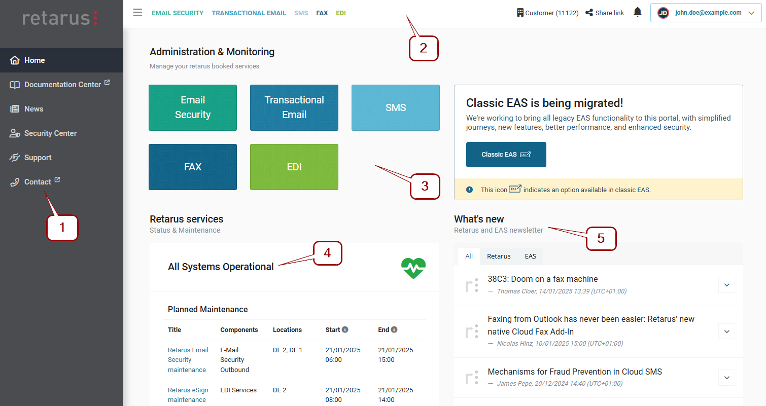 Exploring the myEAS Interface