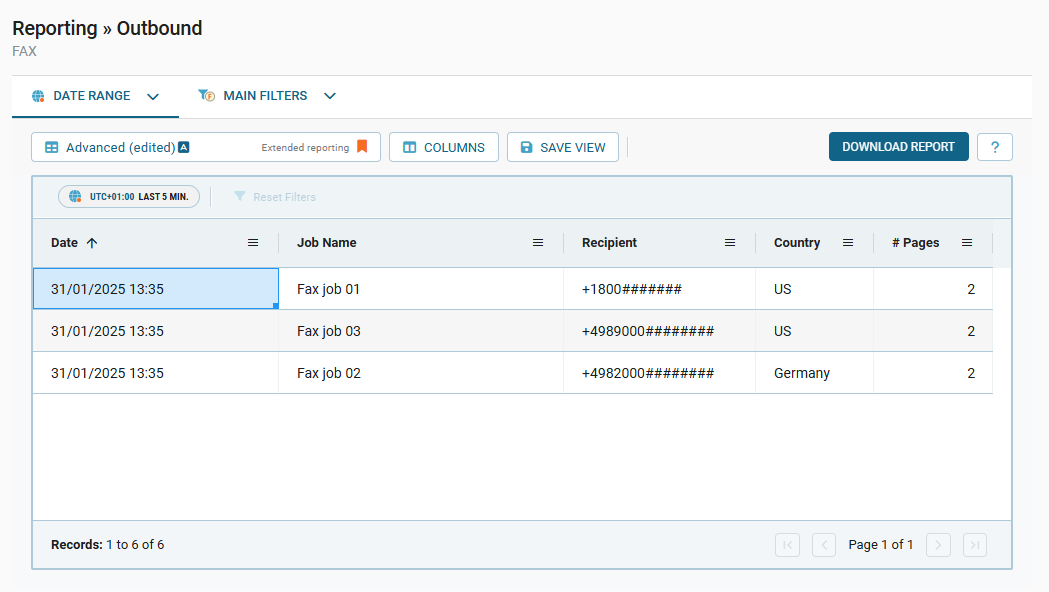 Working with report tables