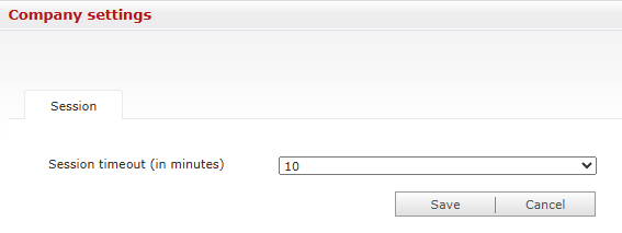 Configuring session timeout