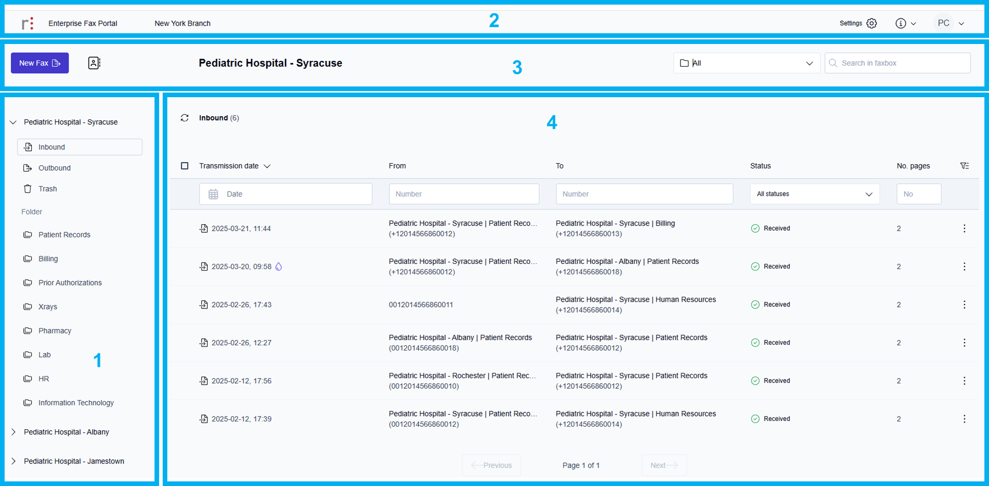 Retarus Fax Portal Overview