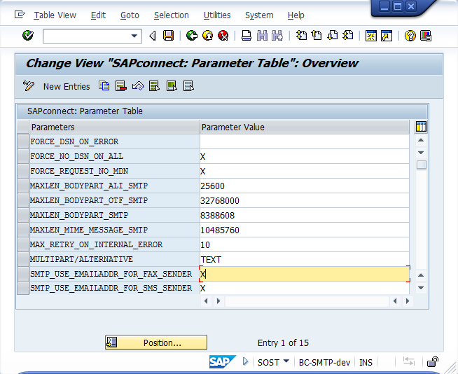 Configuring SAP Connector (BC-SMTP)