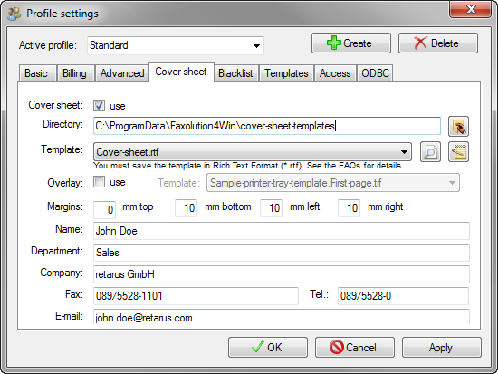 FAQs about the cover sheet function