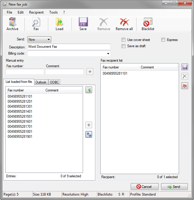 Getting started with Faxolution for Windows