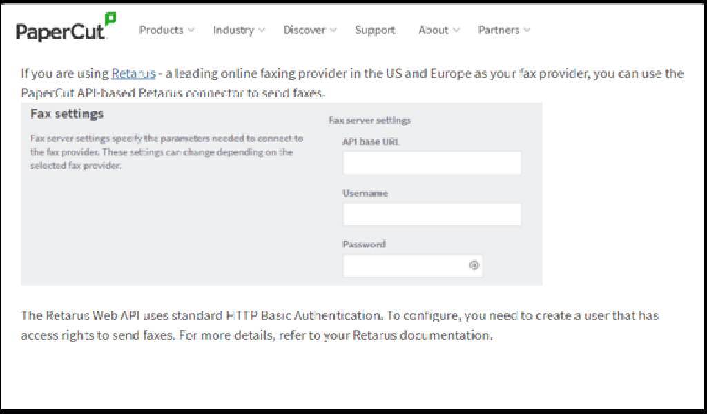 PaperCut: Setting up PaperCut MF™ for Retarus Cloud Fax